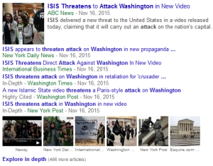 Preventative Alert For An Isis Attack In Washington Next Week
